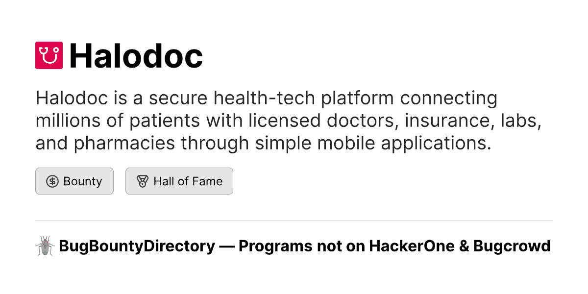 Halodoc Bug Bounty Program